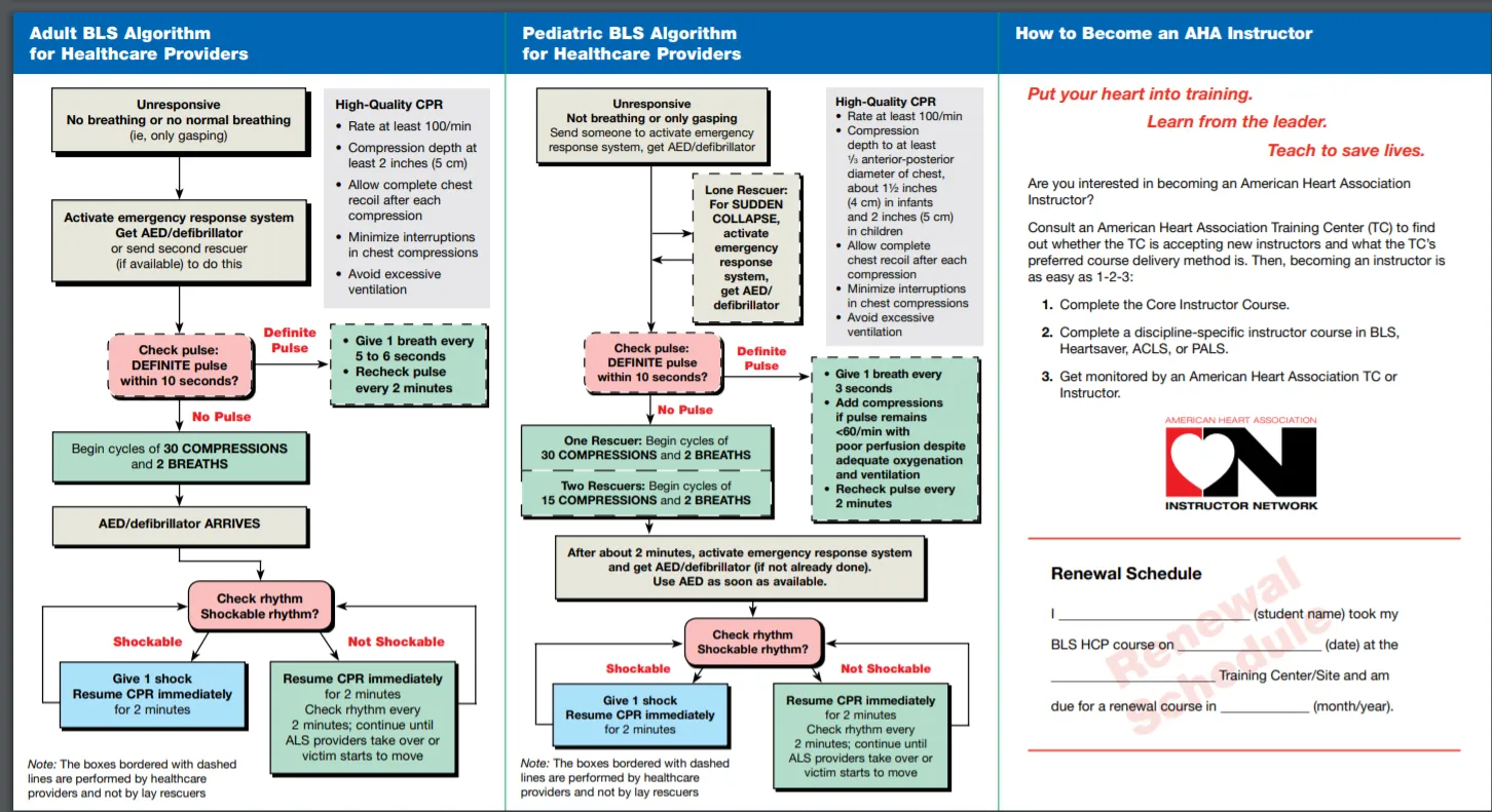 American Heart Association 2022 CPR Sheet SAVING AMERICAN